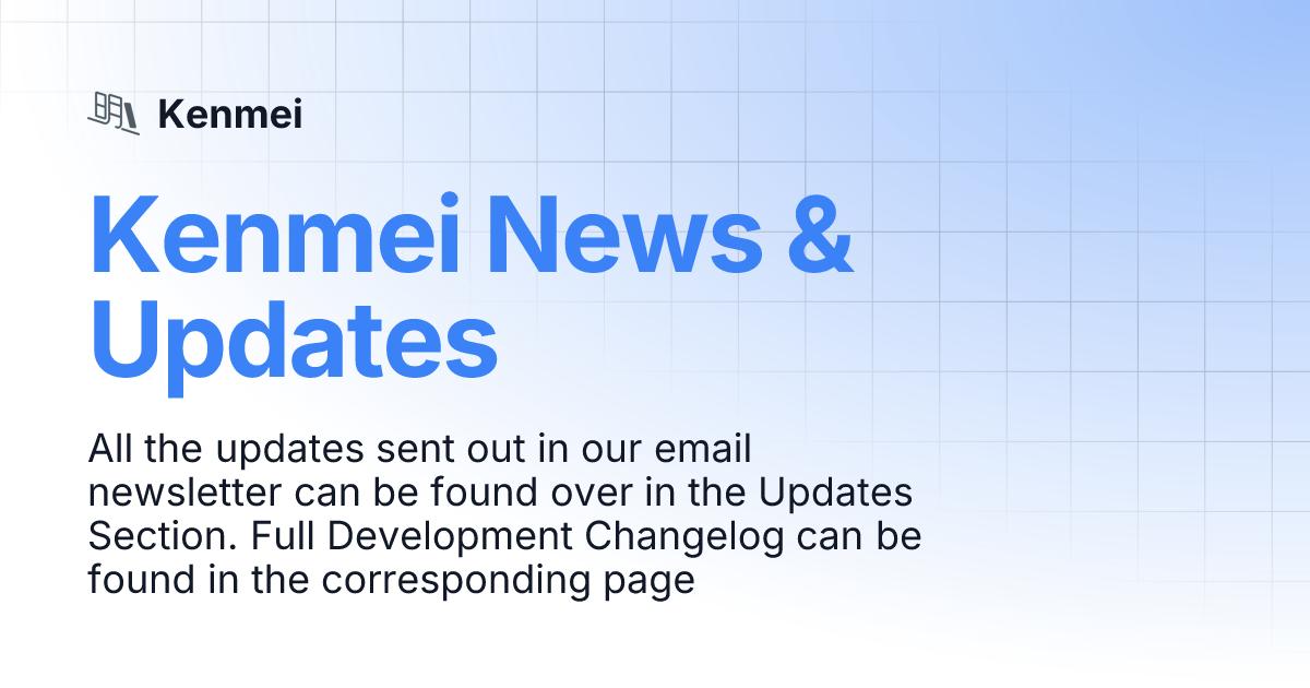 Kenmei News Updates Kenmei