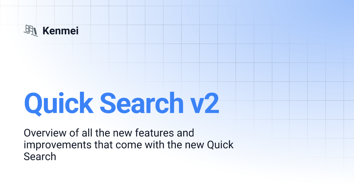 Quick Search v2 | Kenmei